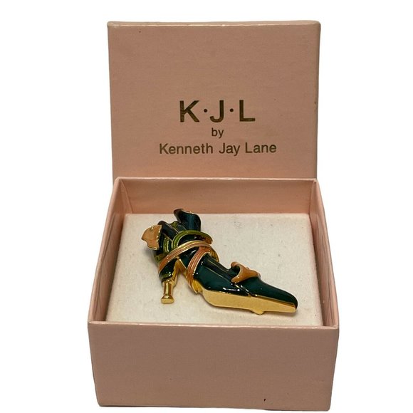 Kenneth Jay Lane | Jewelry | Vintage Kjl Kenneth J Lane Green Pink ...